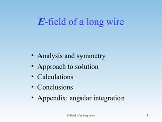 Electric field of a wire | PPT | Physics | Science