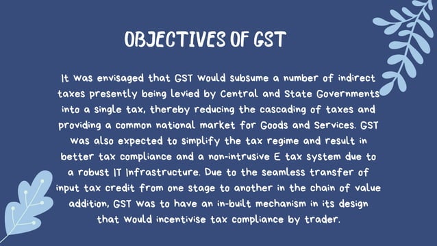E-filing of gst and its objective, implications of gst and economy. | PPT