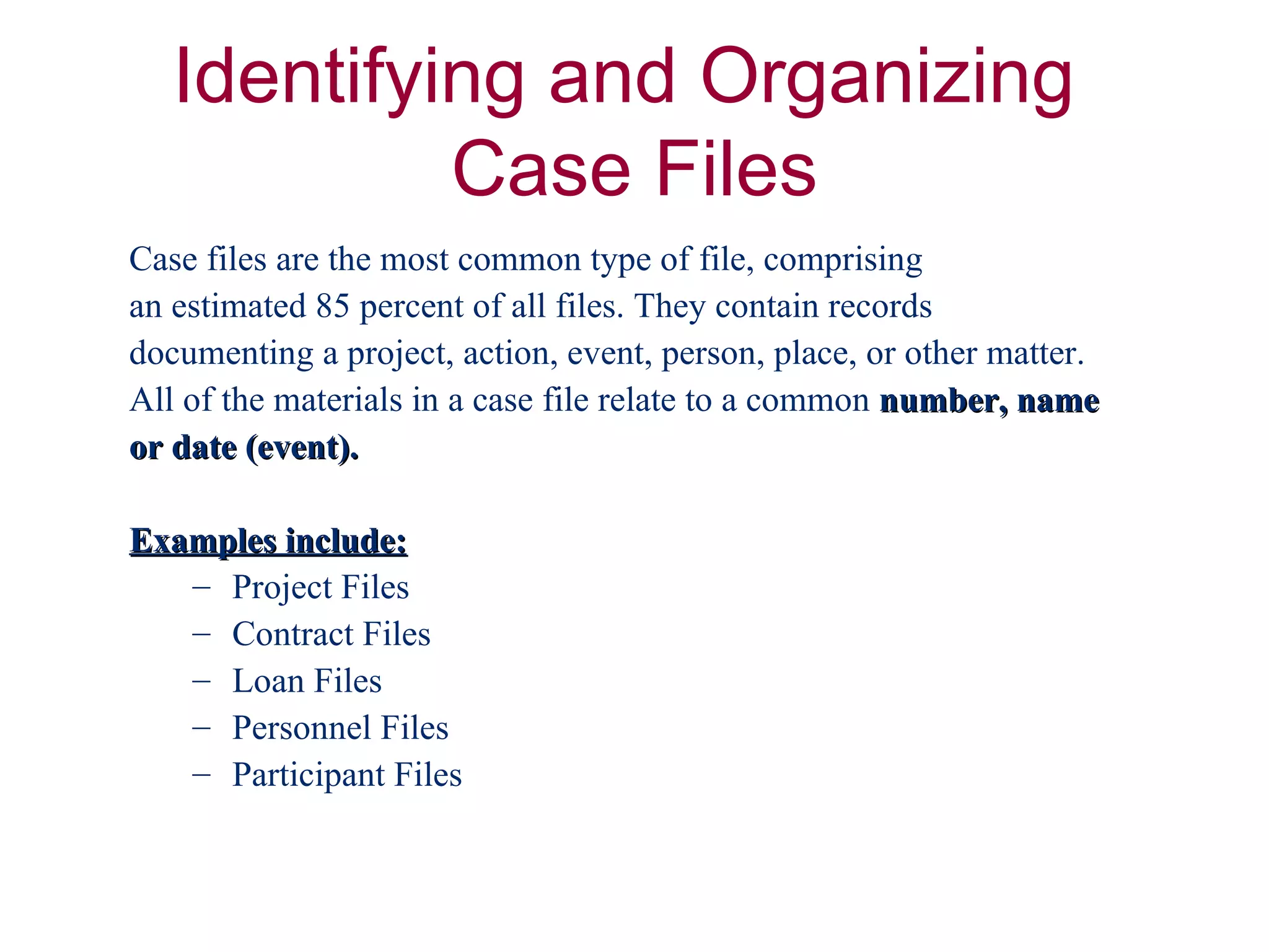 Recommended Electronic Filing Structure (Organization and Development ...