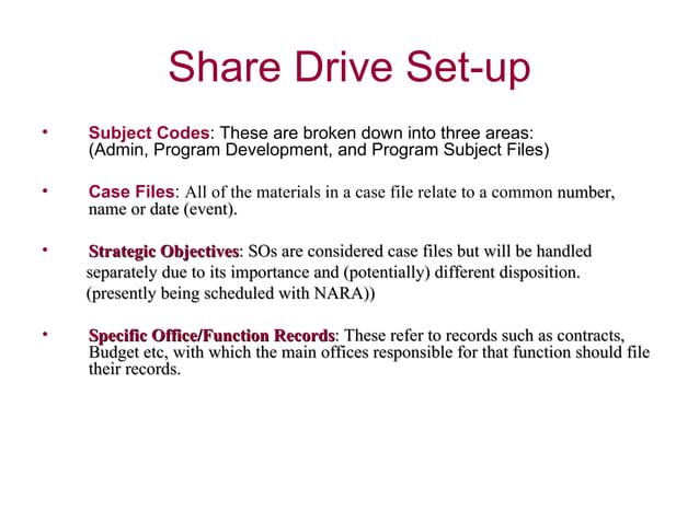 Recommended Electronic Filing Structure (Organization and Development ...