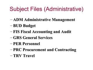 Recommended Electronic Filing Structure (Organization and Development ...