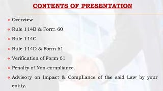 E filing of form 61 | PPTX