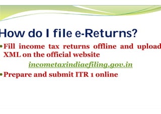 E filing of income tax | PDF