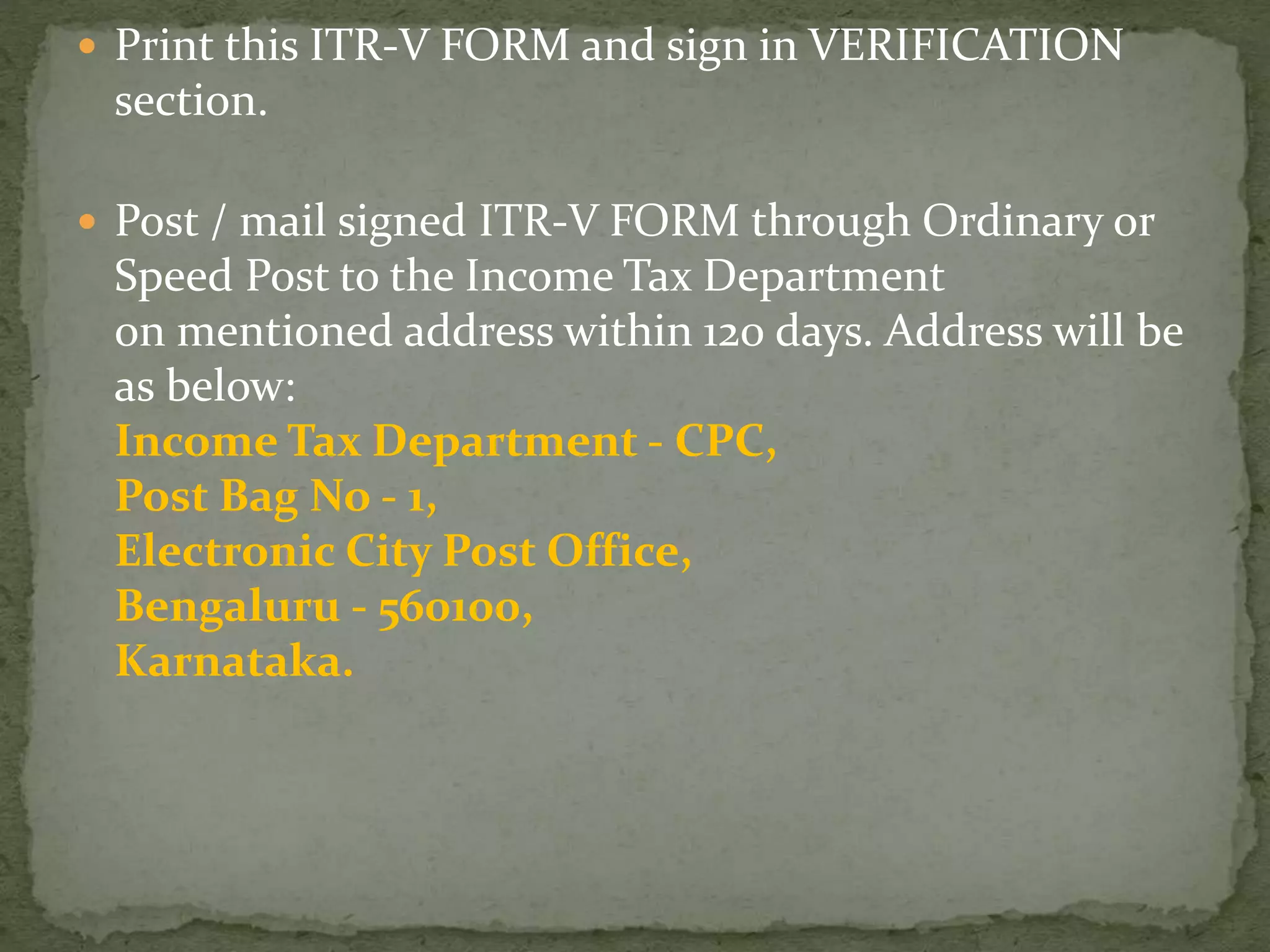 E filing of income tax return(itr) | PPTX