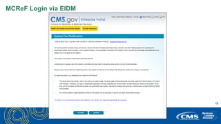 MCReF - CMS May 1 Webcast | PPT