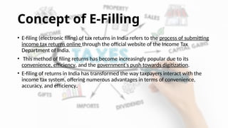 E-FILLING OF INCOME TAX RETURN0503feesfgv | PPTX