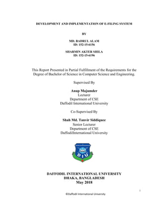 E filling system (report) | PDF