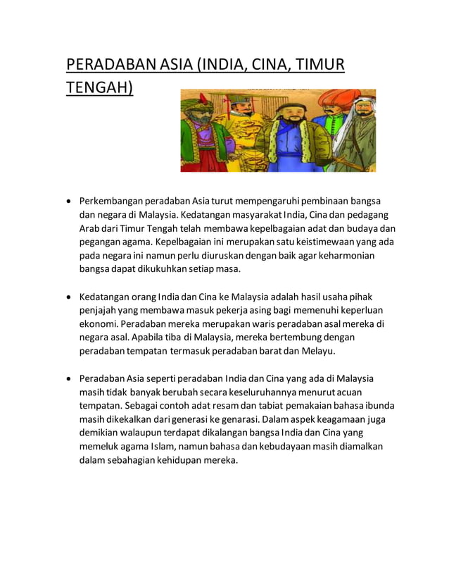 SEJARAH SOSIAL PENGARUH PERADABAN DUNIA DALAM PEMBINAAN NEGARA BANGSA ...