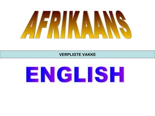 Graad 9 Vakkeuses | PPS