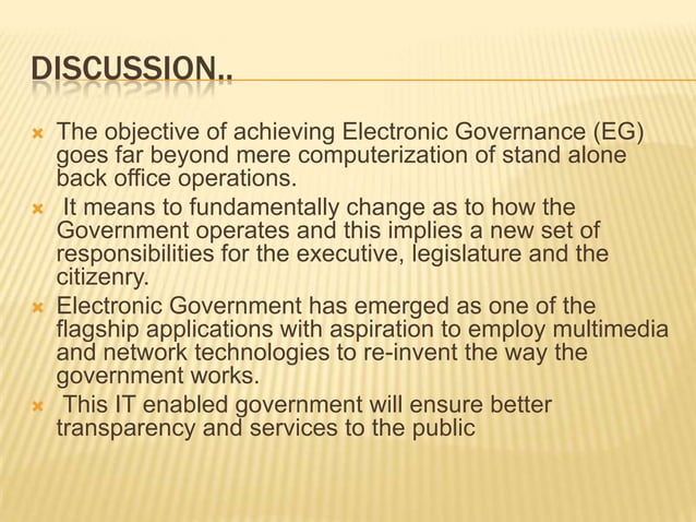E governance | PPT