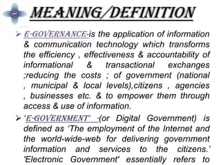 E governance | PPTX