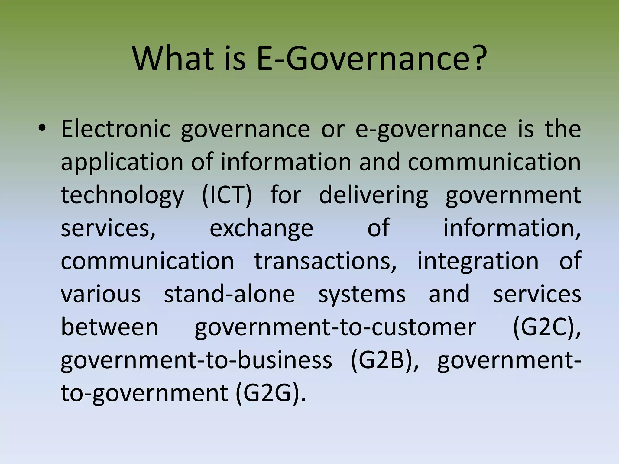 E - governance | PPT