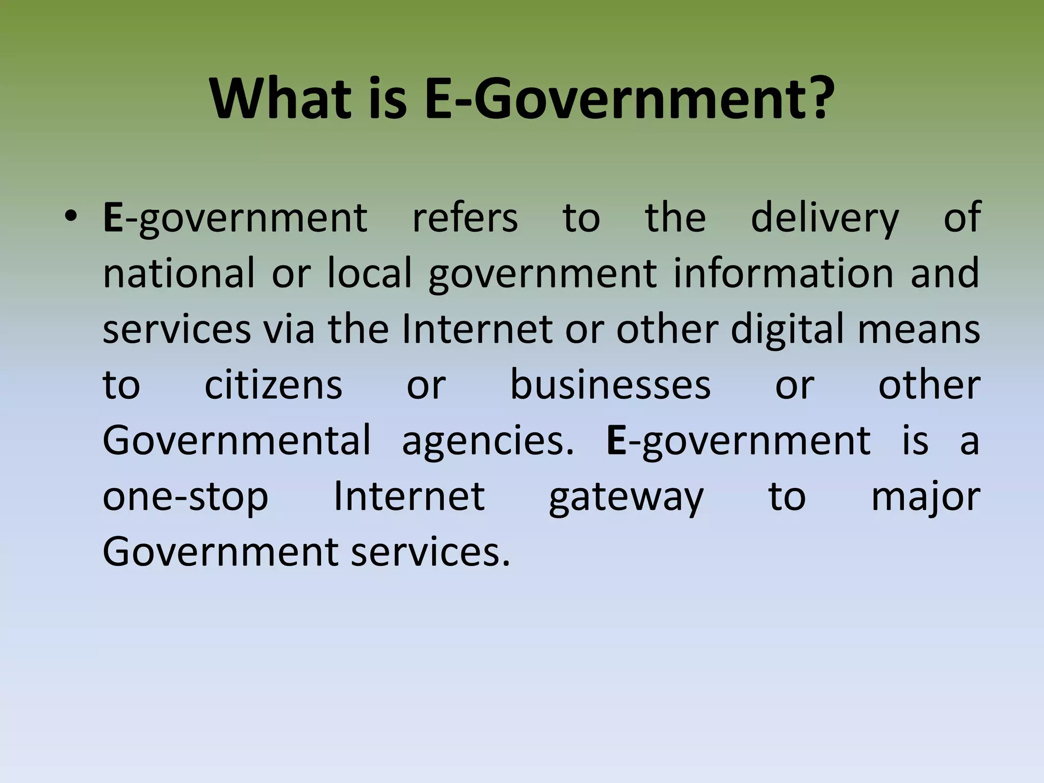 E - governance | PPT