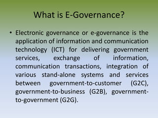 E - governance | PPT
