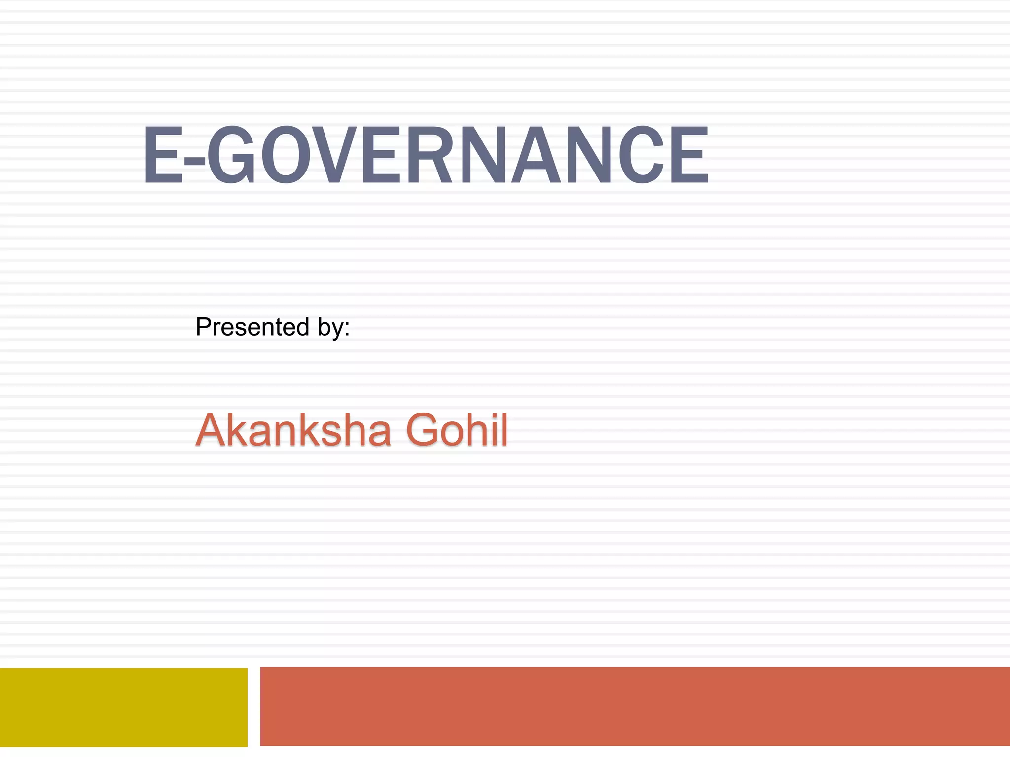 E governance - management information system | PPTX