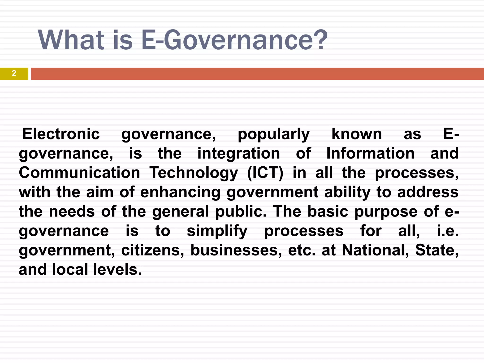 E governance - management information system | PPTX