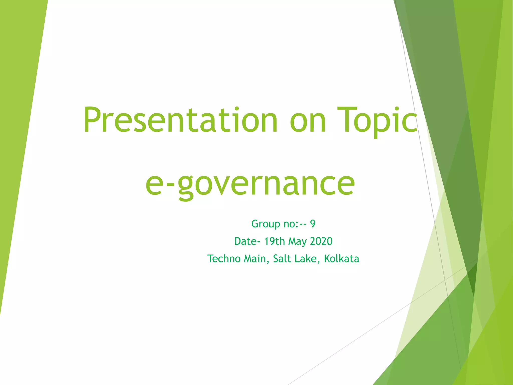 E governance presentation | PPT