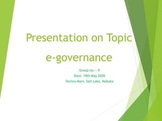 E governance presentation | PPT