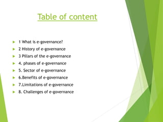 E governance presentation | PPT