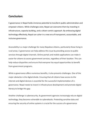 E-Governance in Nepal Paving the Way for a Digital Future by shreedeep ...