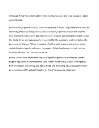 E-Governance in Nepal Paving the Way for a Digital Future by shreedeep ...