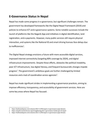 E-Governance in Nepal Paving the Way for a Digital Future by shreedeep ...