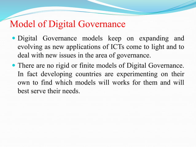E-Governance Model-unit-2.pptx | Computer Networking | Computing