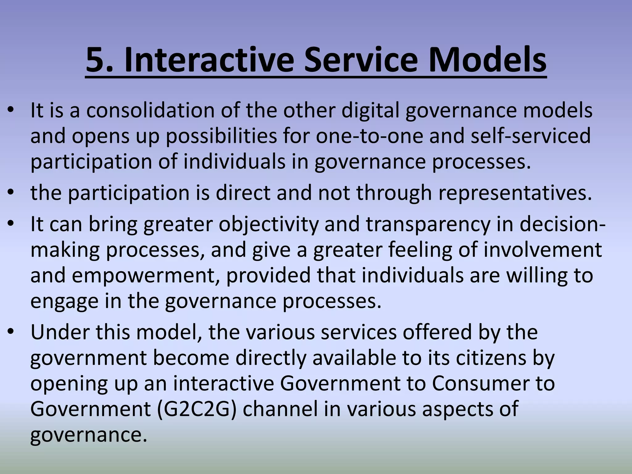 E-governance Models | PPTX