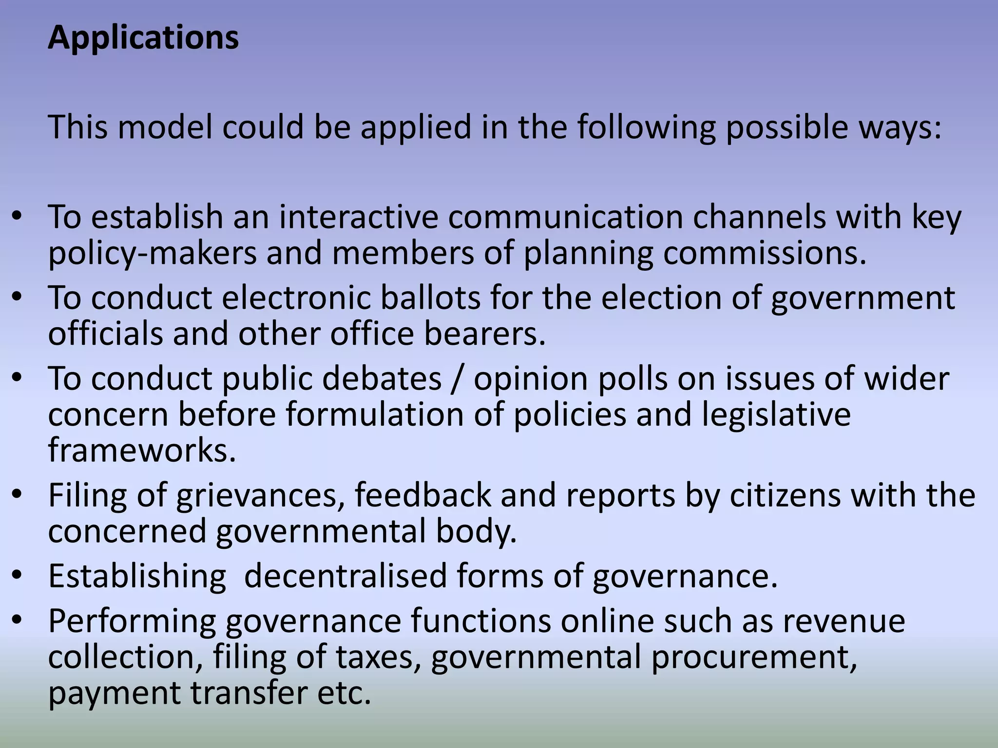 E-governance Models | PPTX