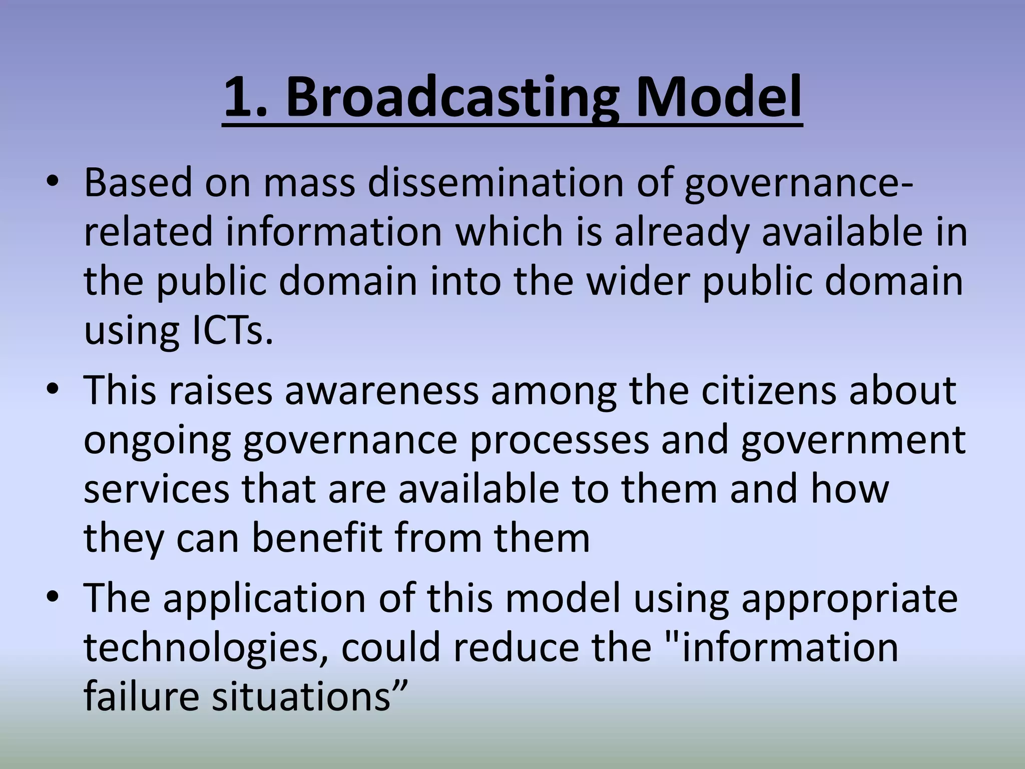 E-governance Models | PPTX