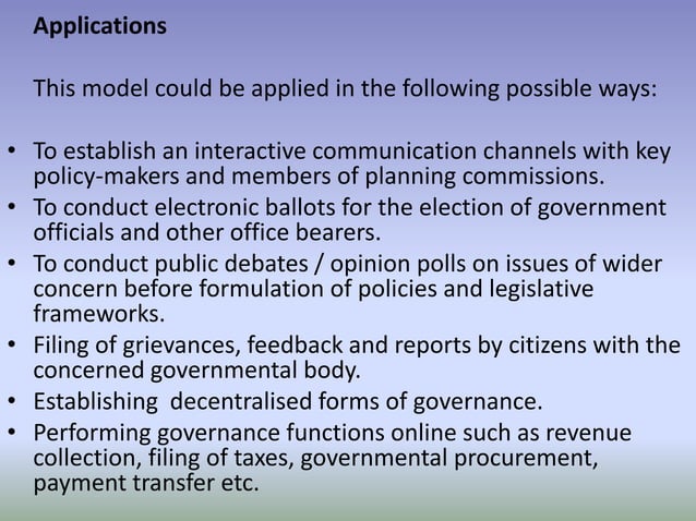 E-governance Models | PPTX