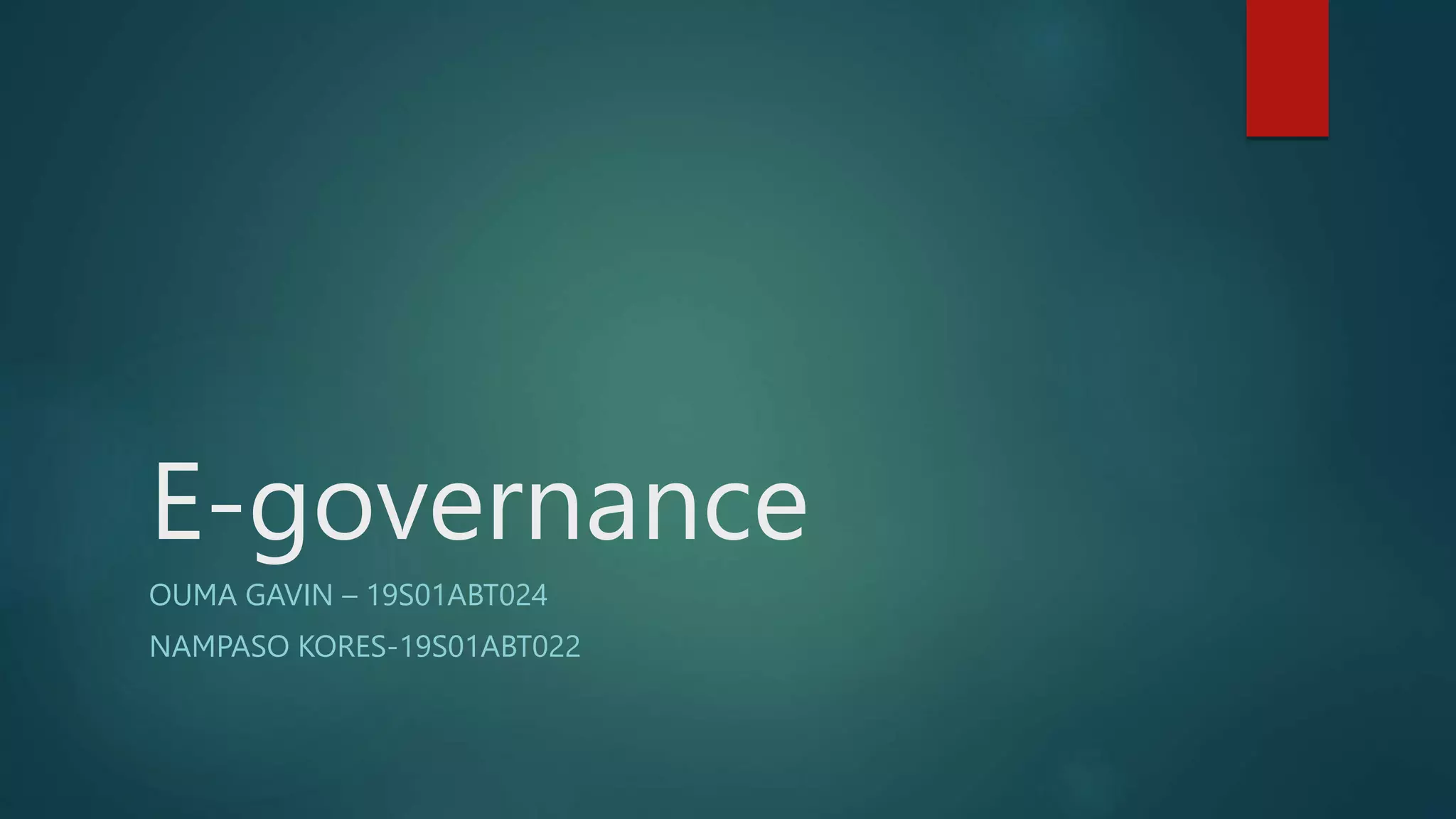 Kenya's E-governance Progress and Challenges | PPT