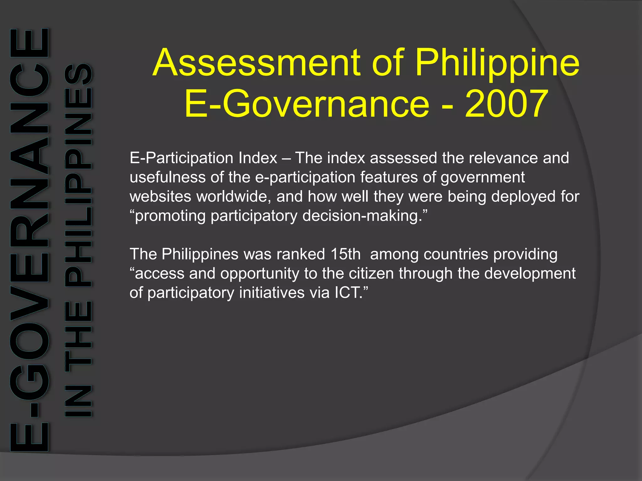 E governance presentation | PPTX
