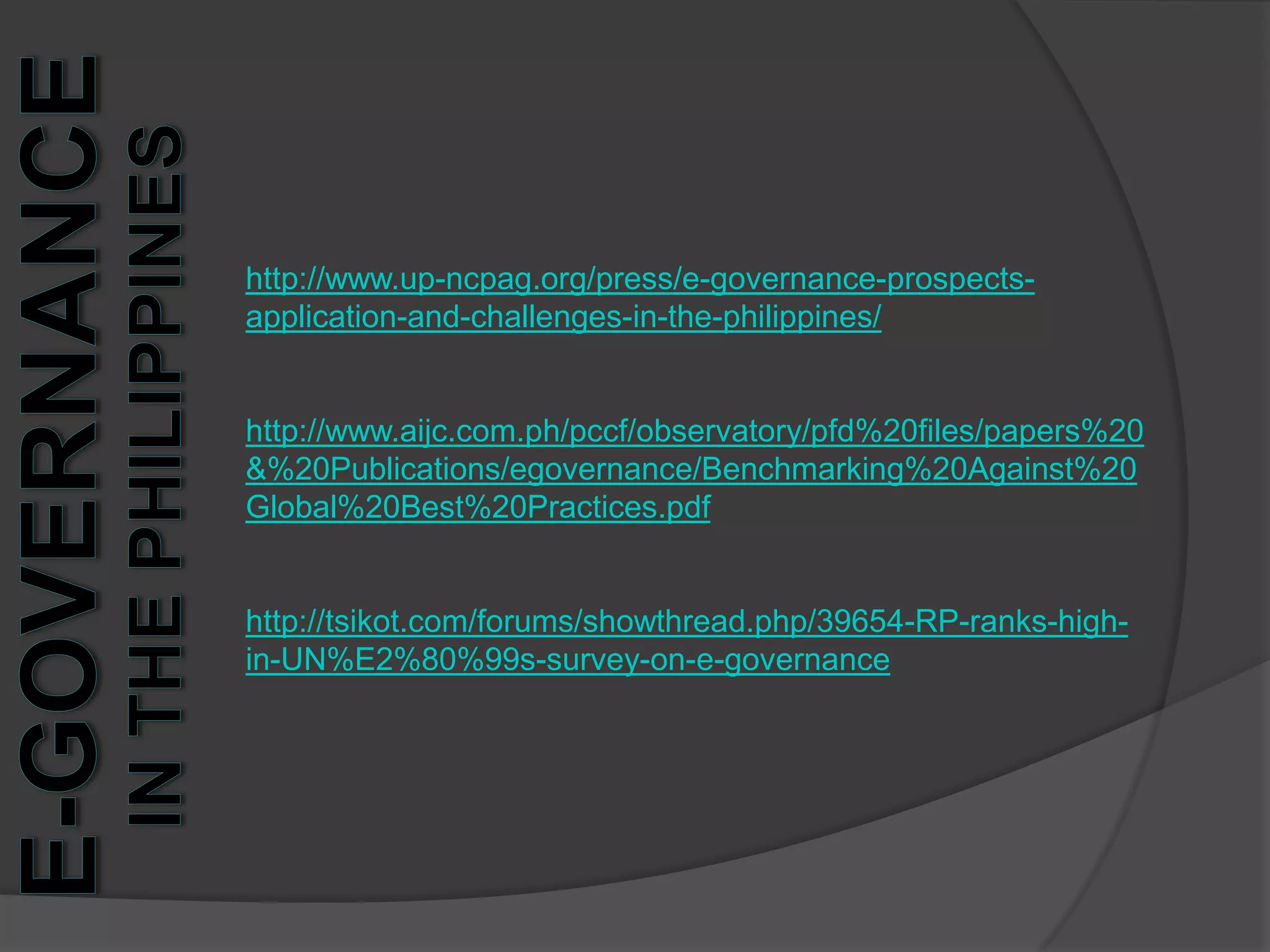 E governance presentation | PPTX