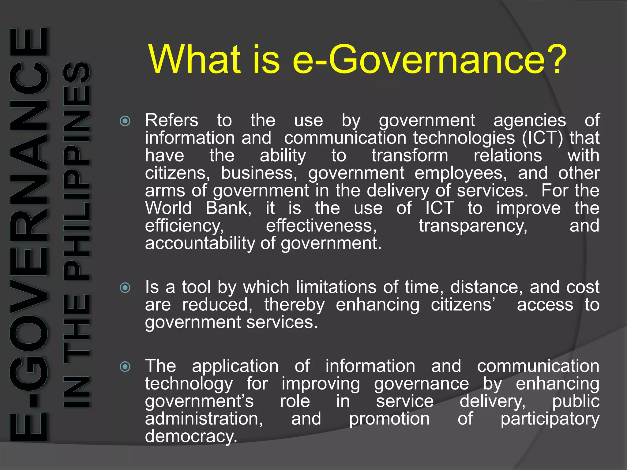 E governance presentation | PPTX
