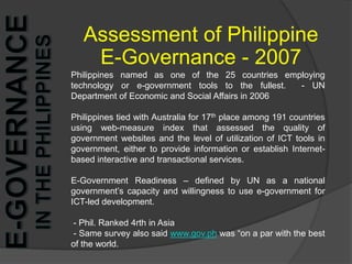 E governance presentation | PPTX