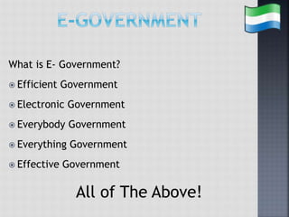 E government in Sierra Leone | PPTX