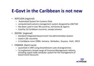 E government efforts across the Caribbean | PDF