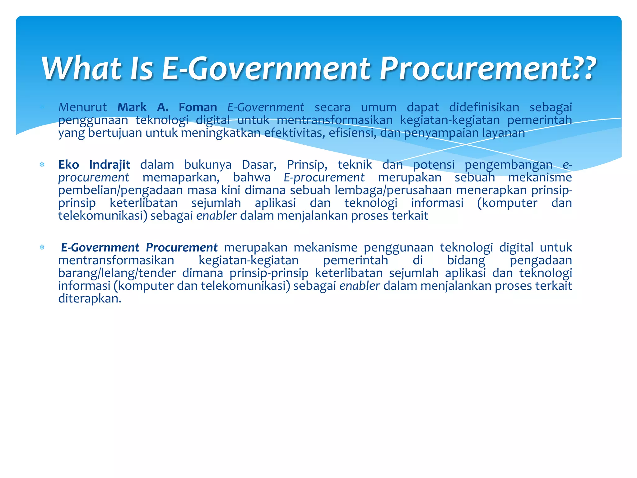 E government procurement uin | PPTX