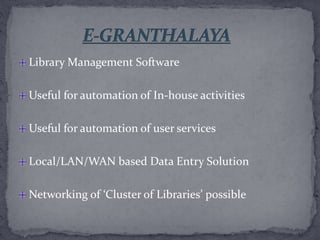 E-Granthalaya for Library Management System | PPTX