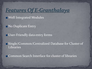E-Granthalaya for Library Management System | PPTX