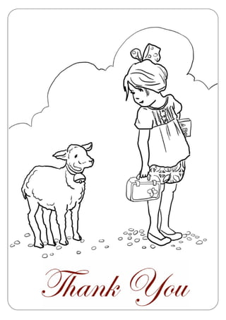 Mary Had A Little Lamb Coloring Pages