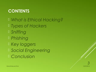 Ethical hacking for computer science | PPT