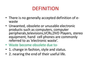 E-waste handling | PPT