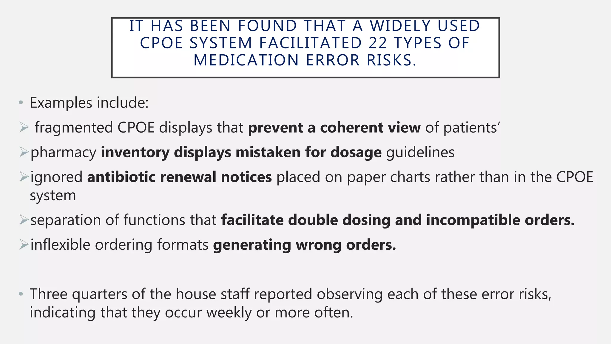 Computerized physician order entry (CPOE) | PPTX
