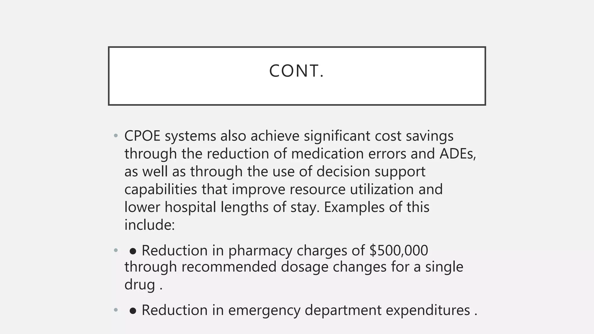 Computerized physician order entry (CPOE) | PPTX