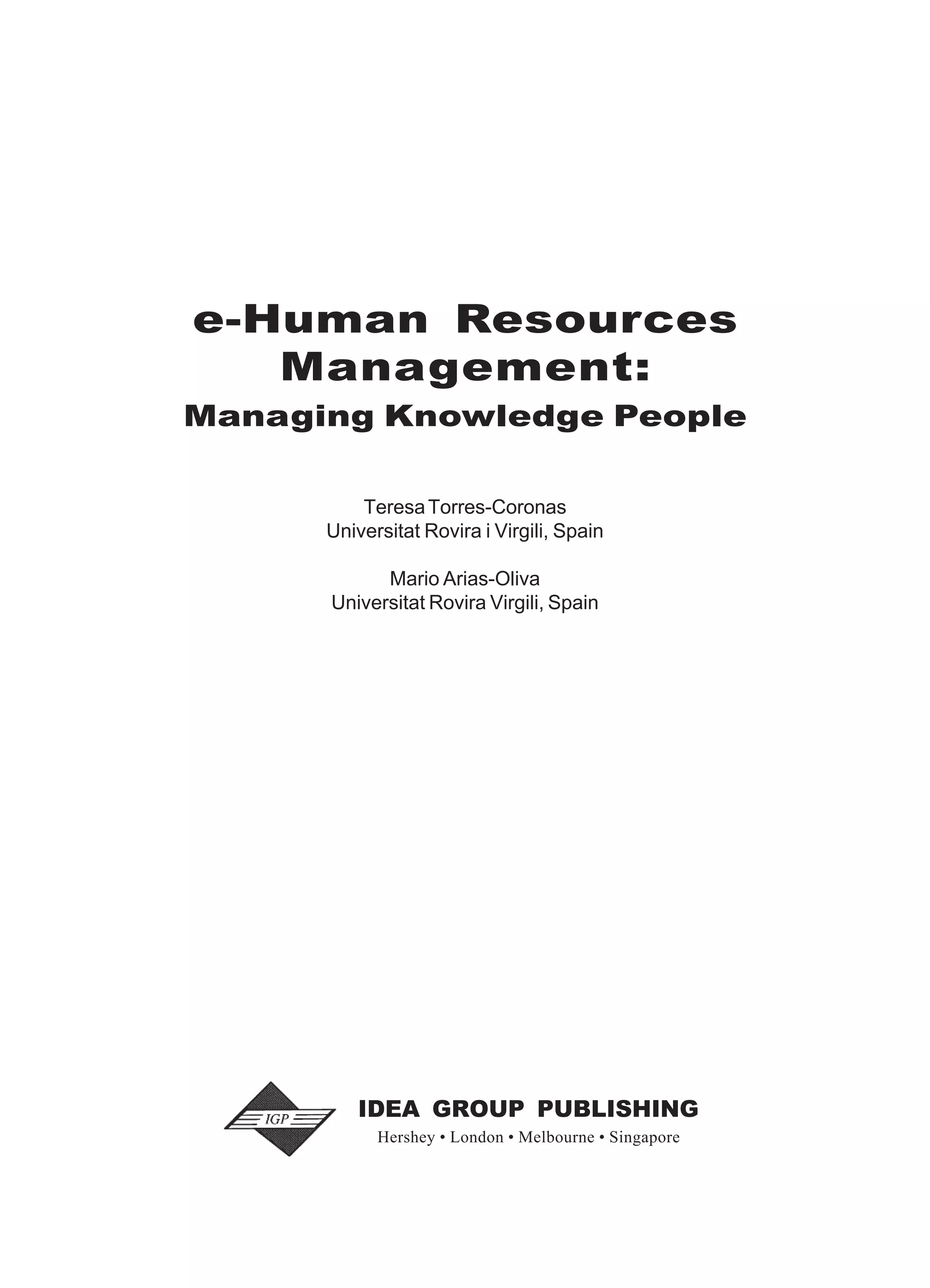 E human resources management managing knowledge people ( pdf drive ) | PDF