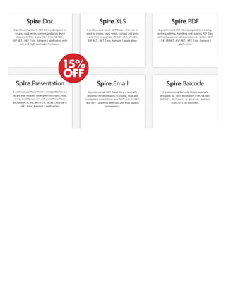 Save 15% Off On E-iceblue | PDF