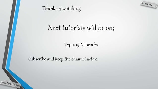 E-ICT COMPUTER NETWORK CONCEPTS ANTI-DOTE SERIES | PPT
