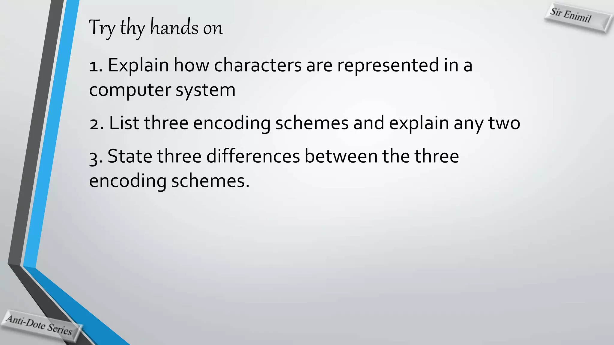E-ICT Data Representation 1 - Anti-Dote Series | PPTX